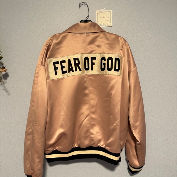 Fear of God | Jackets & Coats | Fear Of God Satin Baseball Coach Jacket ...